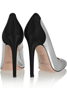 Two-tone metallic leather pumps - Mrs. Glitterati