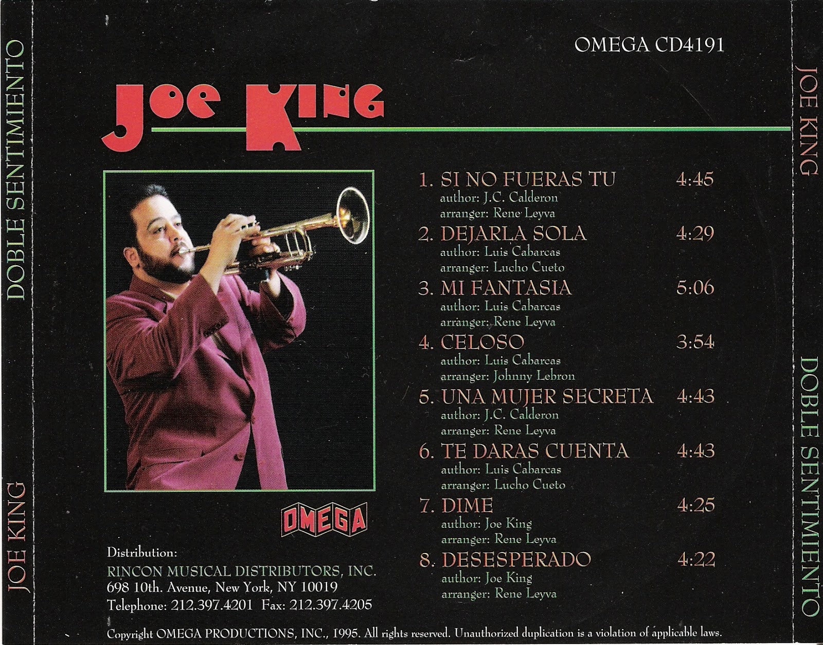 Salsa Status : Joe King - 1994 Doble Sentimiento