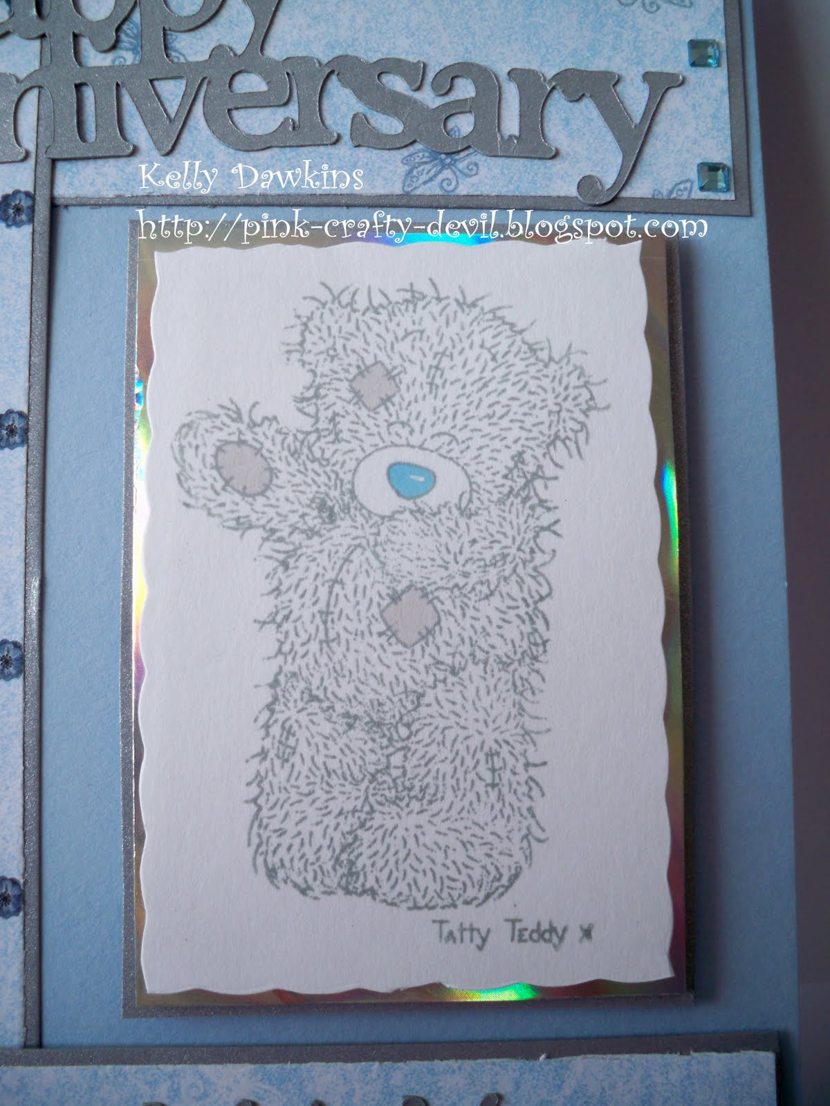 Pink-Crafty-Devil: Tatty Ted Anniversary Card