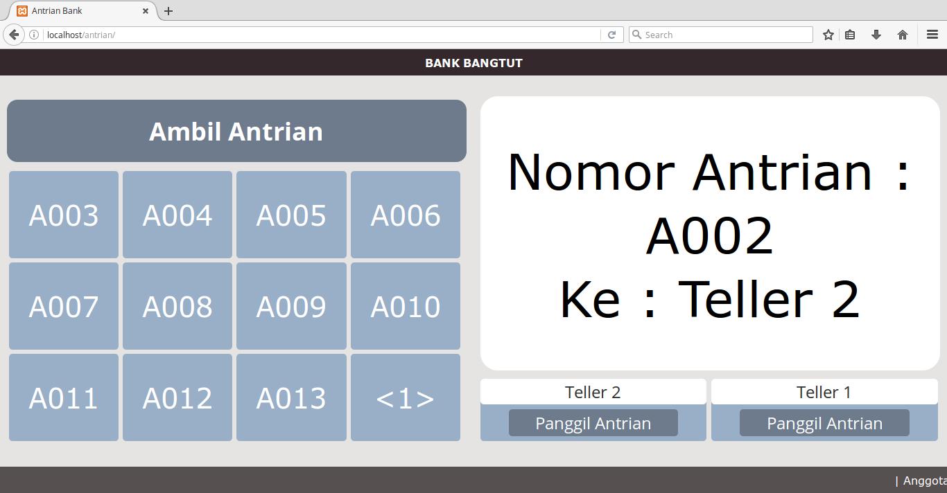 Perancangan Aplikasi Antrian Bank menggunakan PHP - Mikamerah Blog