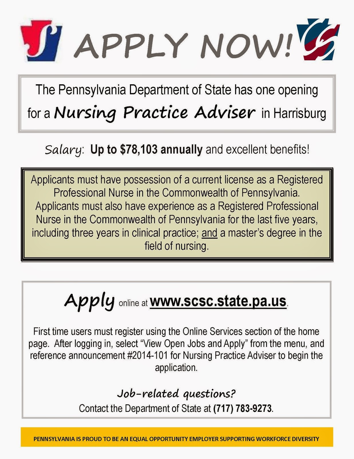 Fresh Start Outreach Ministry : Job Posting - Nursing Practice Adviser!!!
