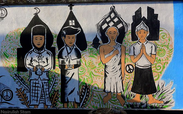 Mural di Kampung Beji Jogja, Sebuah Pesan Persatuan Bangsa - Nasirullah ...