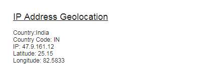 Find IP Address Geolocation in Visualforce
