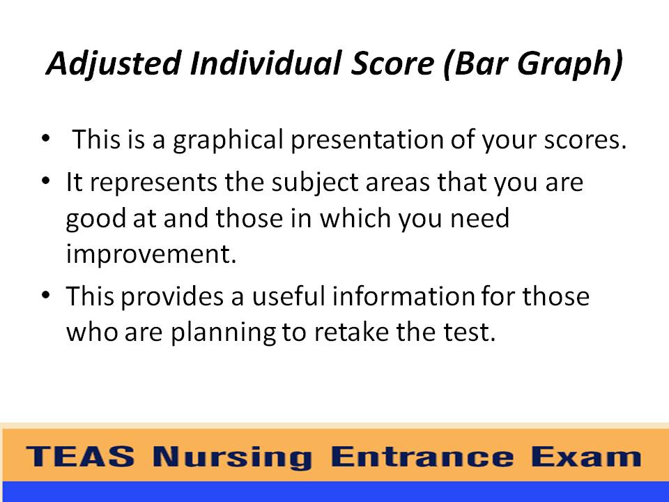 PRE-NURSING ENTRANCE EXAM (TEAS EXAM): SCORING OF THE TEAS EXAM