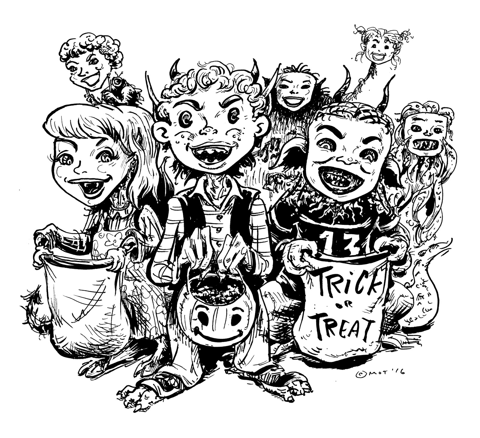 T. Motley, cartooniologist: Drawlloween Highlights