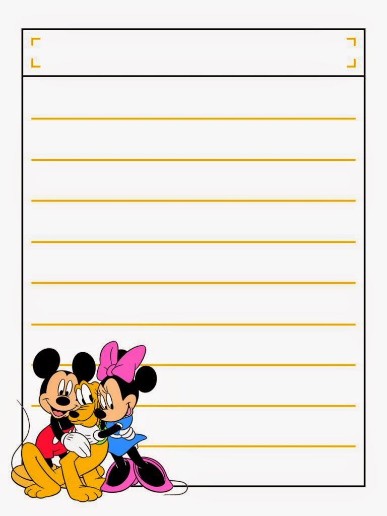 Mickey and Minnie Free Printable Notebook. - Oh My Fiesta! in english