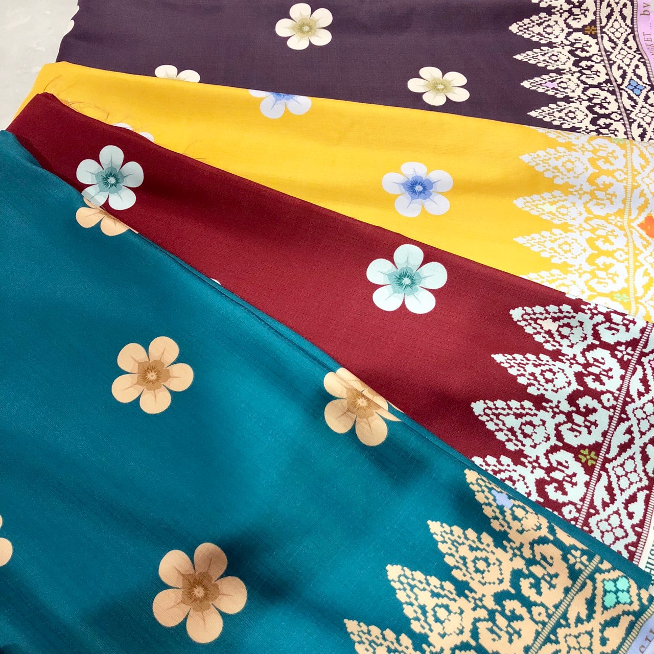 KOLEKSI PAKAIAN MUSLIMAH: SONGKET TABUR BUNGA ORKED (LTC)