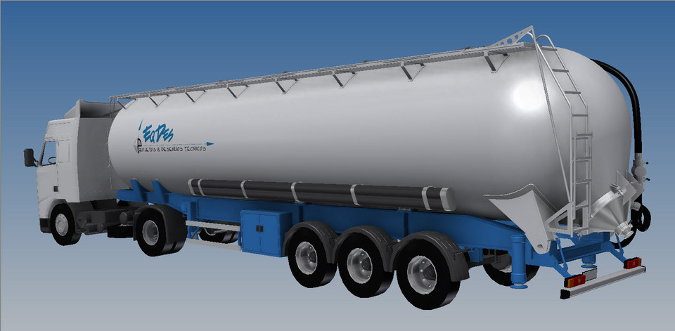 Bulk Silo Truck || Tank with cad 3D models
