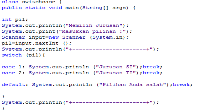 Materi Kuliah Pemrograman 1 Semester 3 STMIK BANI SALEH