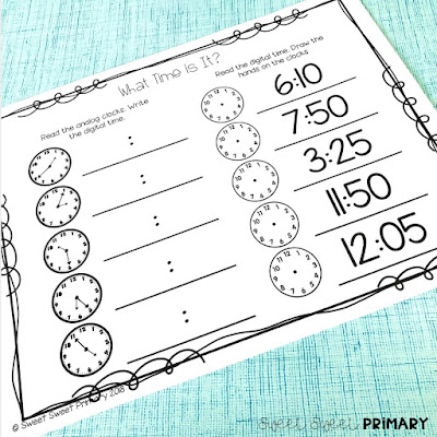 Telling Time in 2nd Grade | The Tahoe Teacher