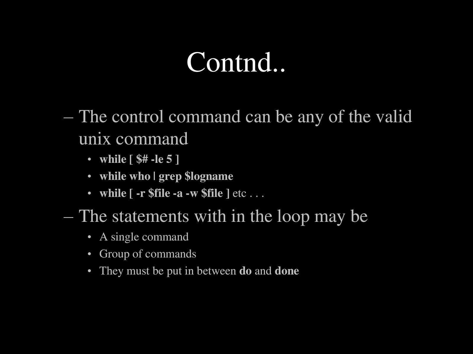 Unix Scripting - Learn-Educate-Teach People