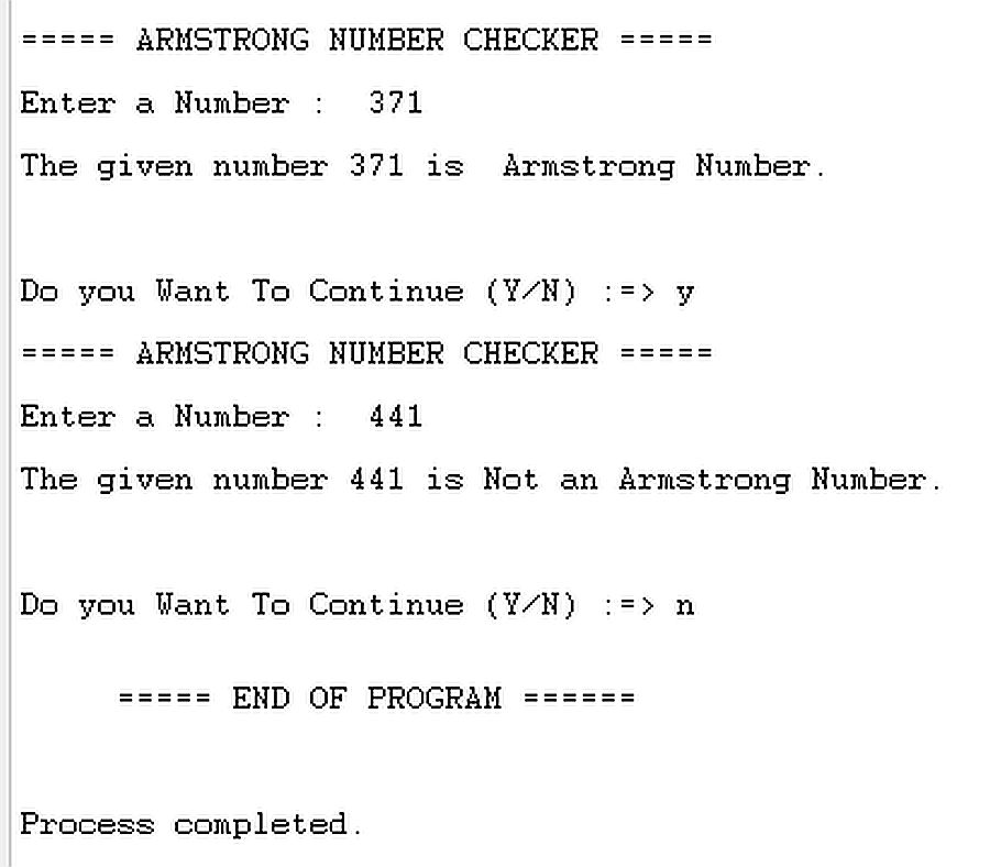 Free Programming Source Codes And Computer Programming Tutorials Armstrong Checker In Java