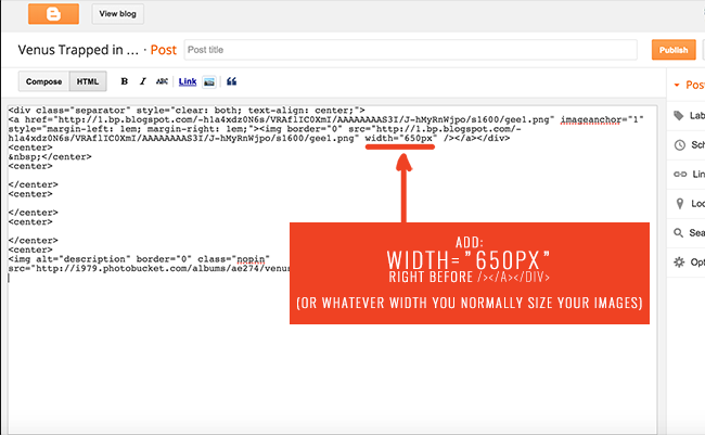 How To Manually Size Your Blog's Images Without Using a Photo Editor ...