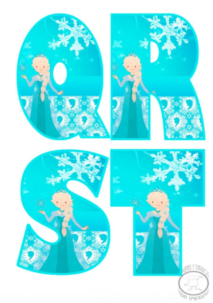 Abecedario Tipo Elsa de Frozen. Elsa´s Style Alphabet. - Oh my Alfabetos!