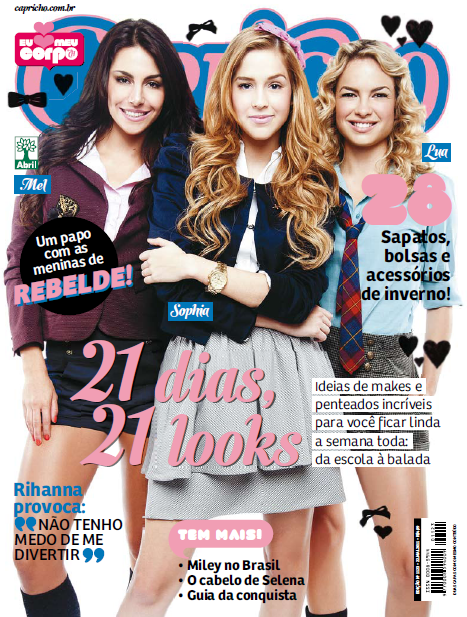 Lua Blanco News | Sua fonte sobre Lua Blanco: Lua, Sophia e Melanie na capa da Capricho.