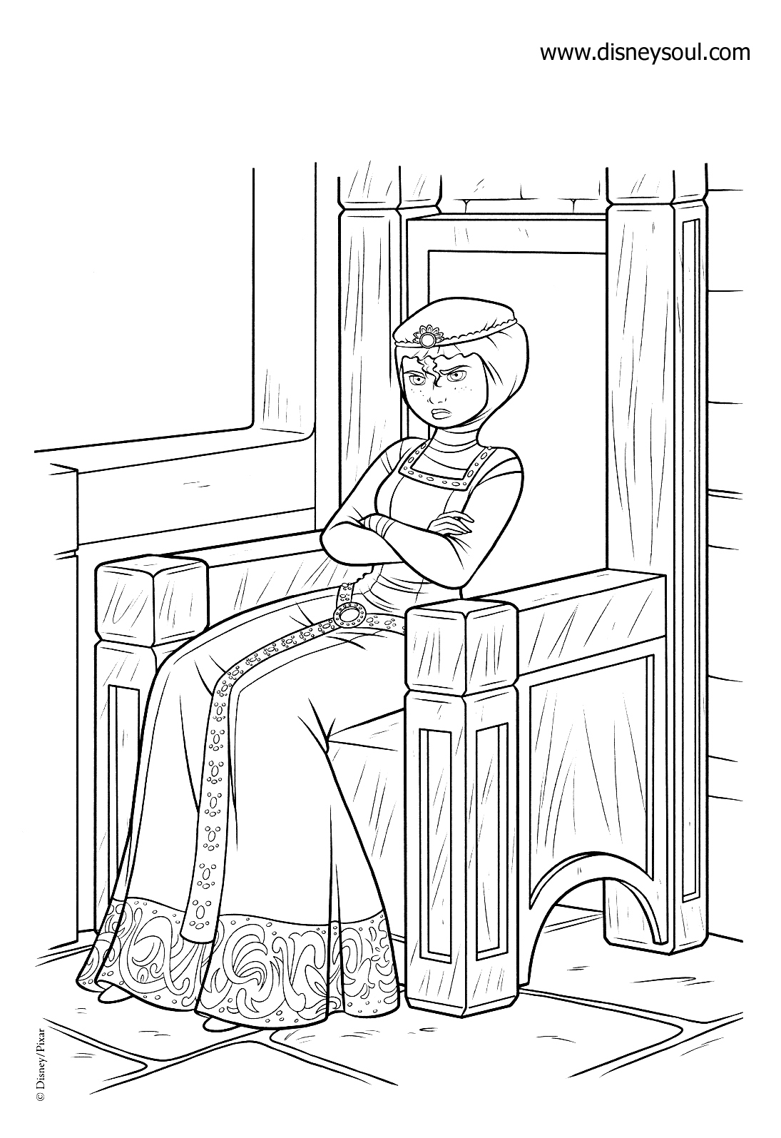 Princesas Disney: Dibujos para colorear de "Brave"