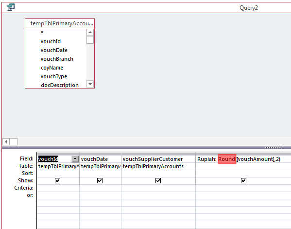 Fungsi Round di MS Access - Access Terapan
