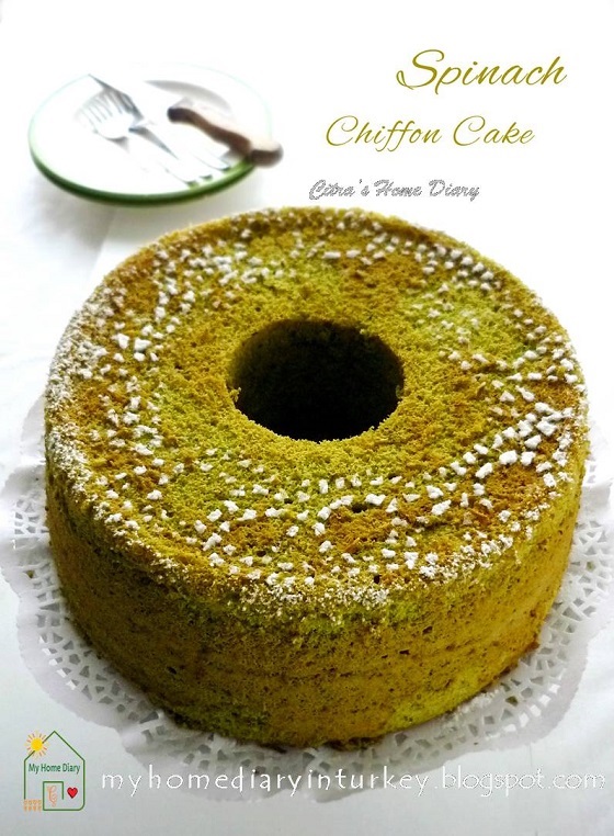 Citra's Home Diary: Best Spinach Chiffon Cake / Chiffon cake bayam