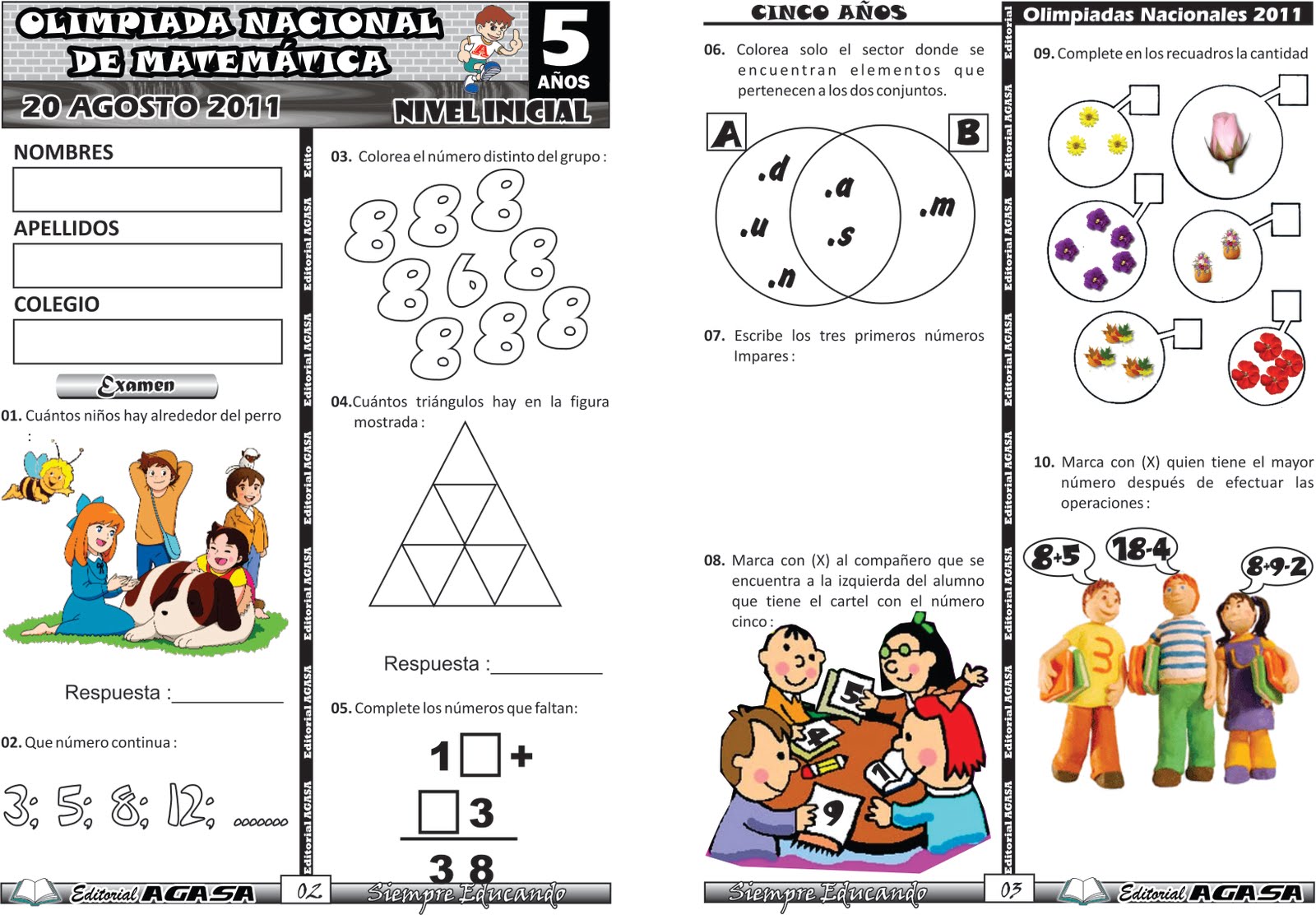 GRUPO DE ESTUDIO "SANTIAGO ANTUNEZ DE MAYOLO": INICIAL 5 AÑOS