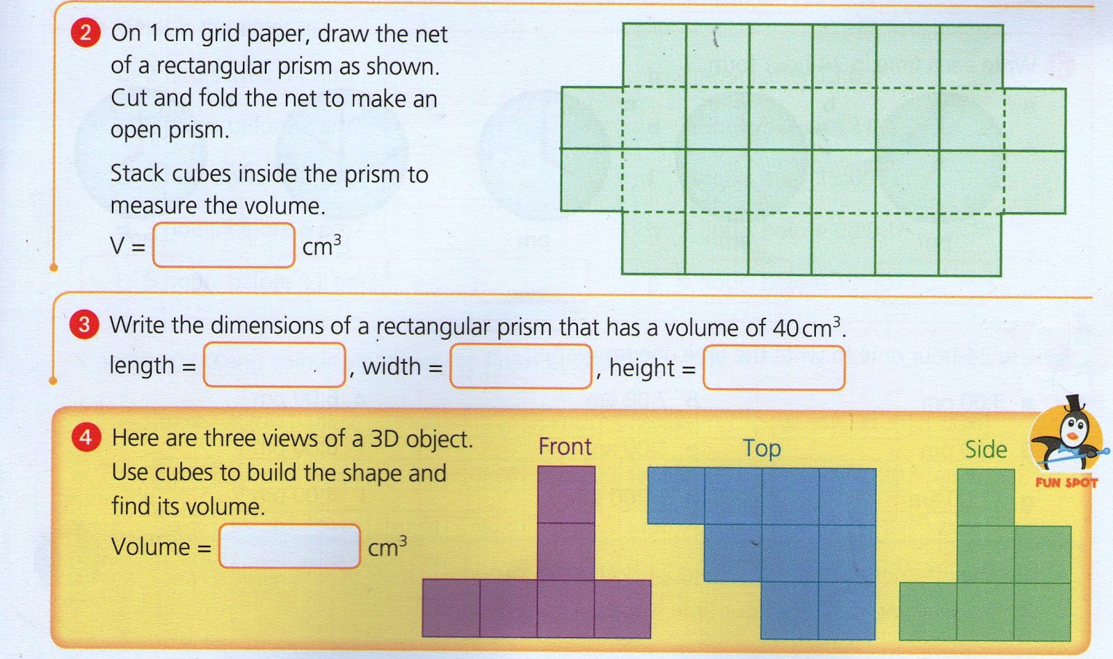 Rectangular Prism Net On Graph Paper