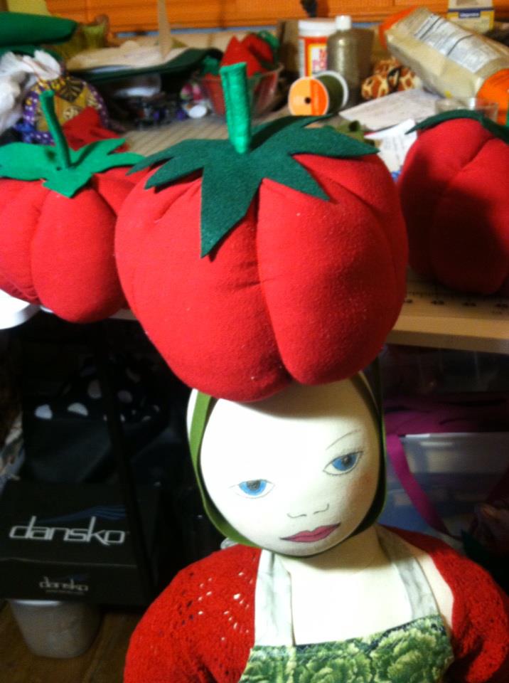artist victoria o'neill: Tomato Hats for How Does Our Garden Grow