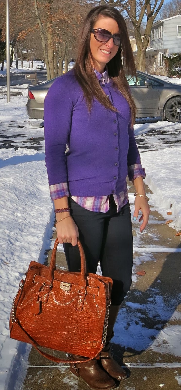 Ask Away Blog: Outfit of the Day: Purple Layers