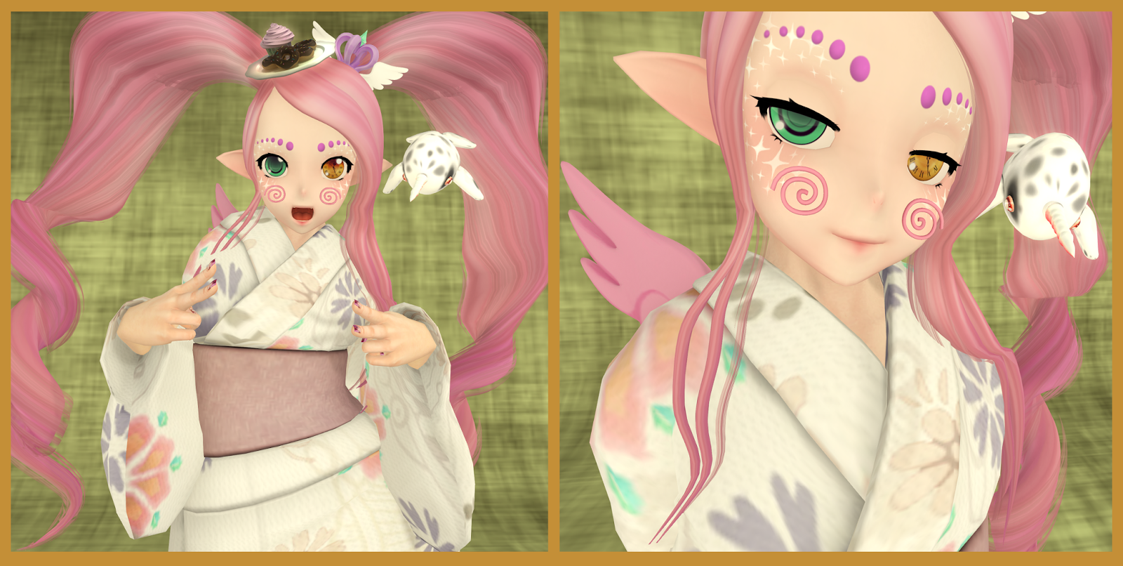 Neon Spiderfoot Kimono Cutie
