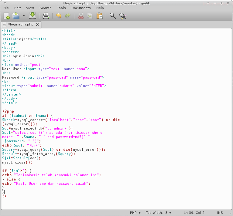 Master of SQLi: Dunia SQL Injection