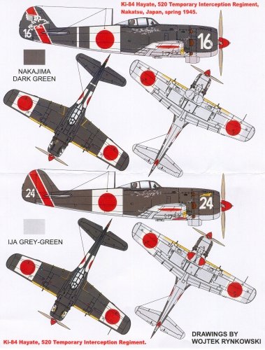 WildEagles: Nakajima Ki-84 "Hayate" (Frank) - Decals and markings pt. 3 ...