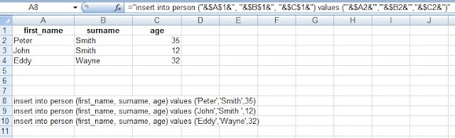 Power of Excel spreadsheet to dynamically generate SQL | 800+ Java ... Power of Excel spreadsheet to dynamically generate SQL | 800+ Java ...