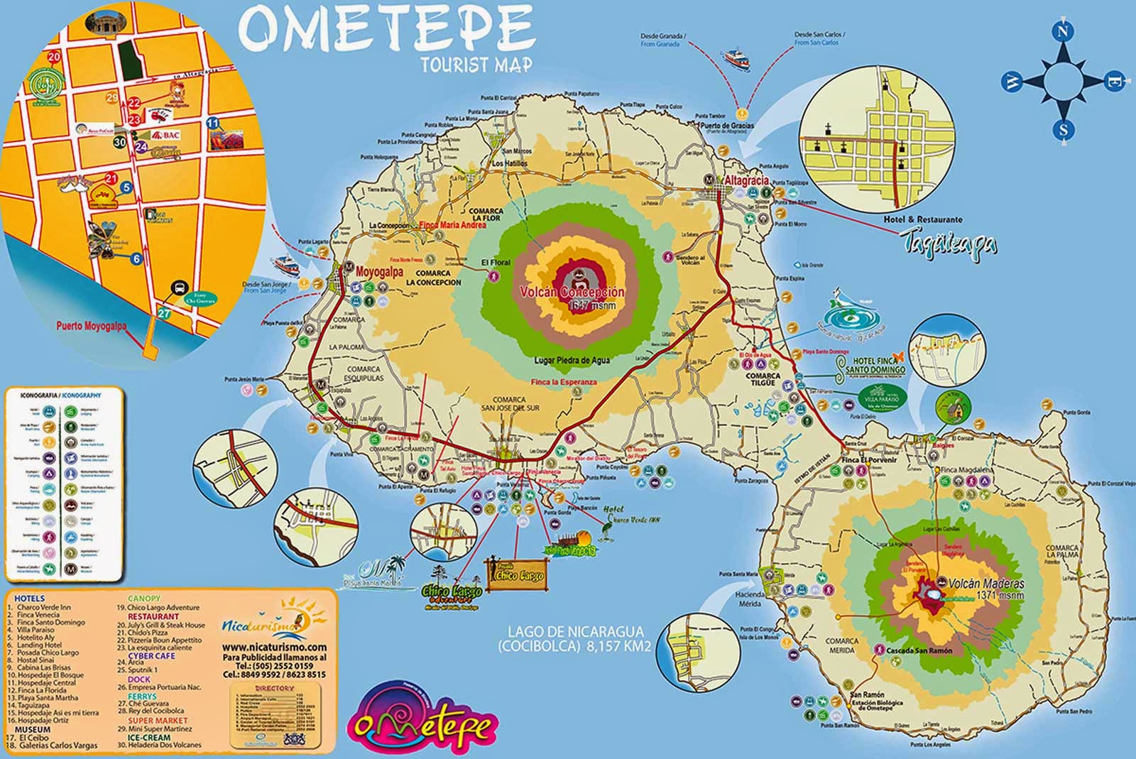 Turismo Isla de Ometepe: Geografía y principales destinos de interés ...