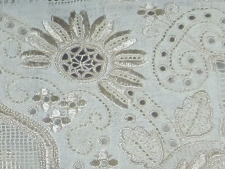 Lyn's Needlecase: More whitework embroidery