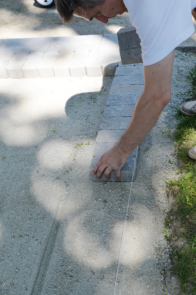 Project Walkway: How To Build A Walkway With Pavers - Rambling Renovators