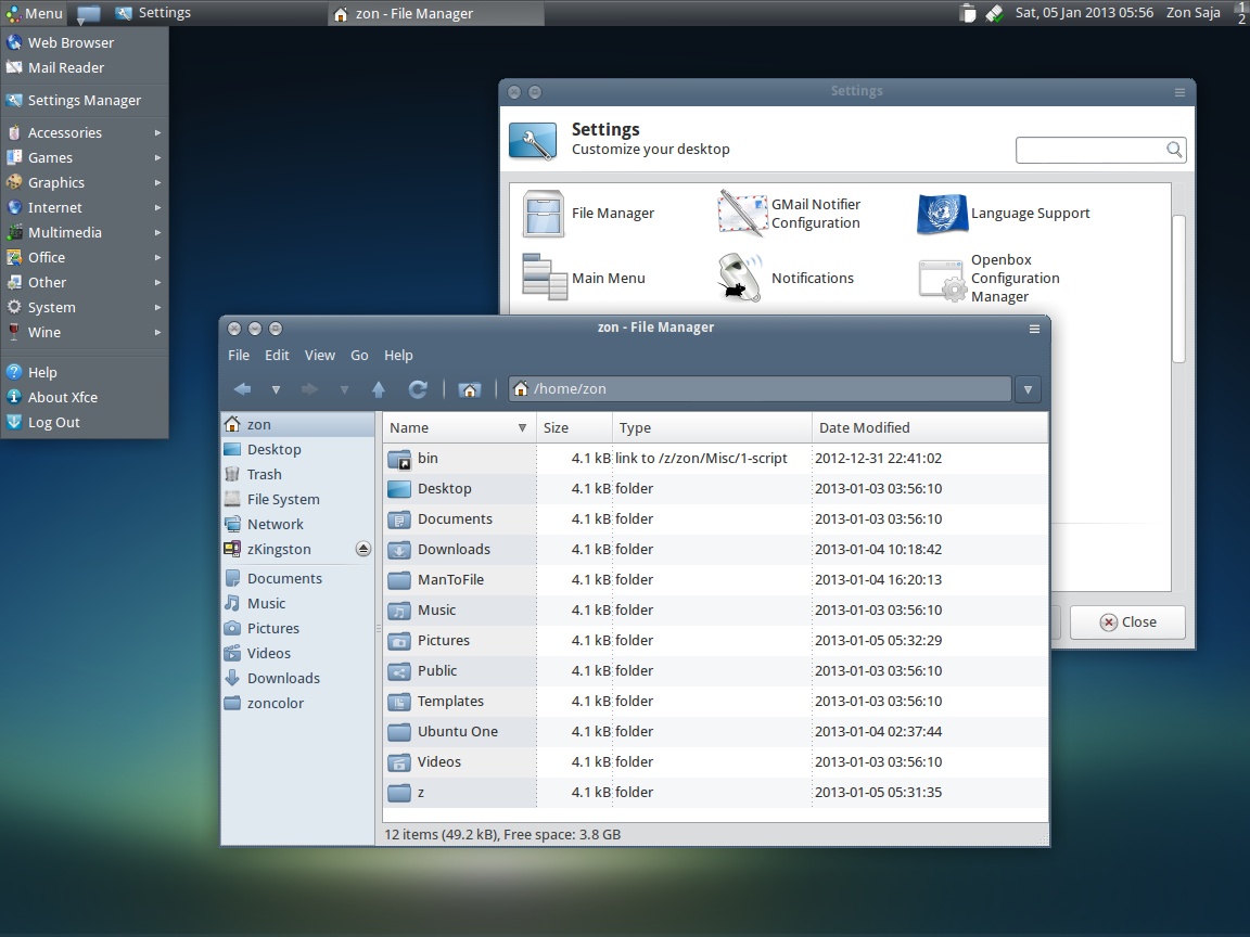 zonColor 1.0.5 Update: Xfce Color-Scheme Support, New Xfwm Theme ...
