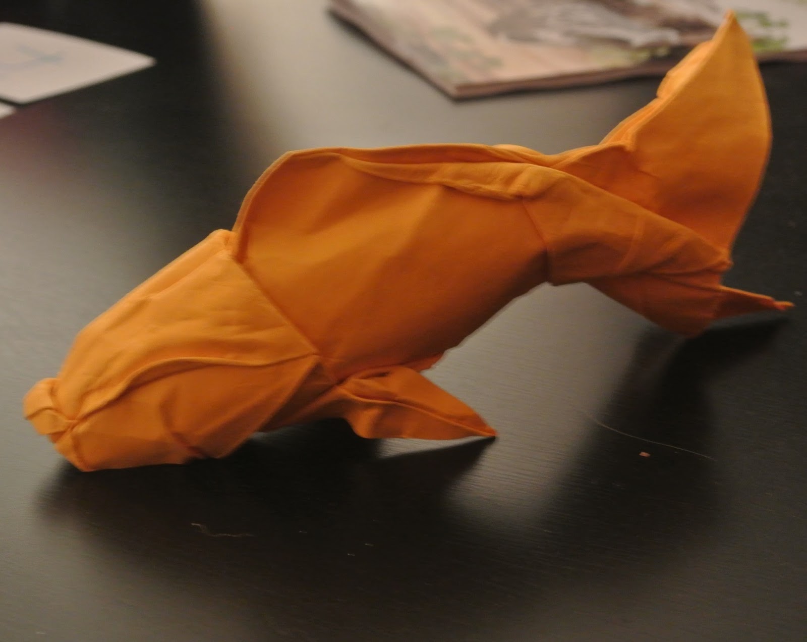 The Midnight Carver: An Origami Pond Scene...With Goldfish!