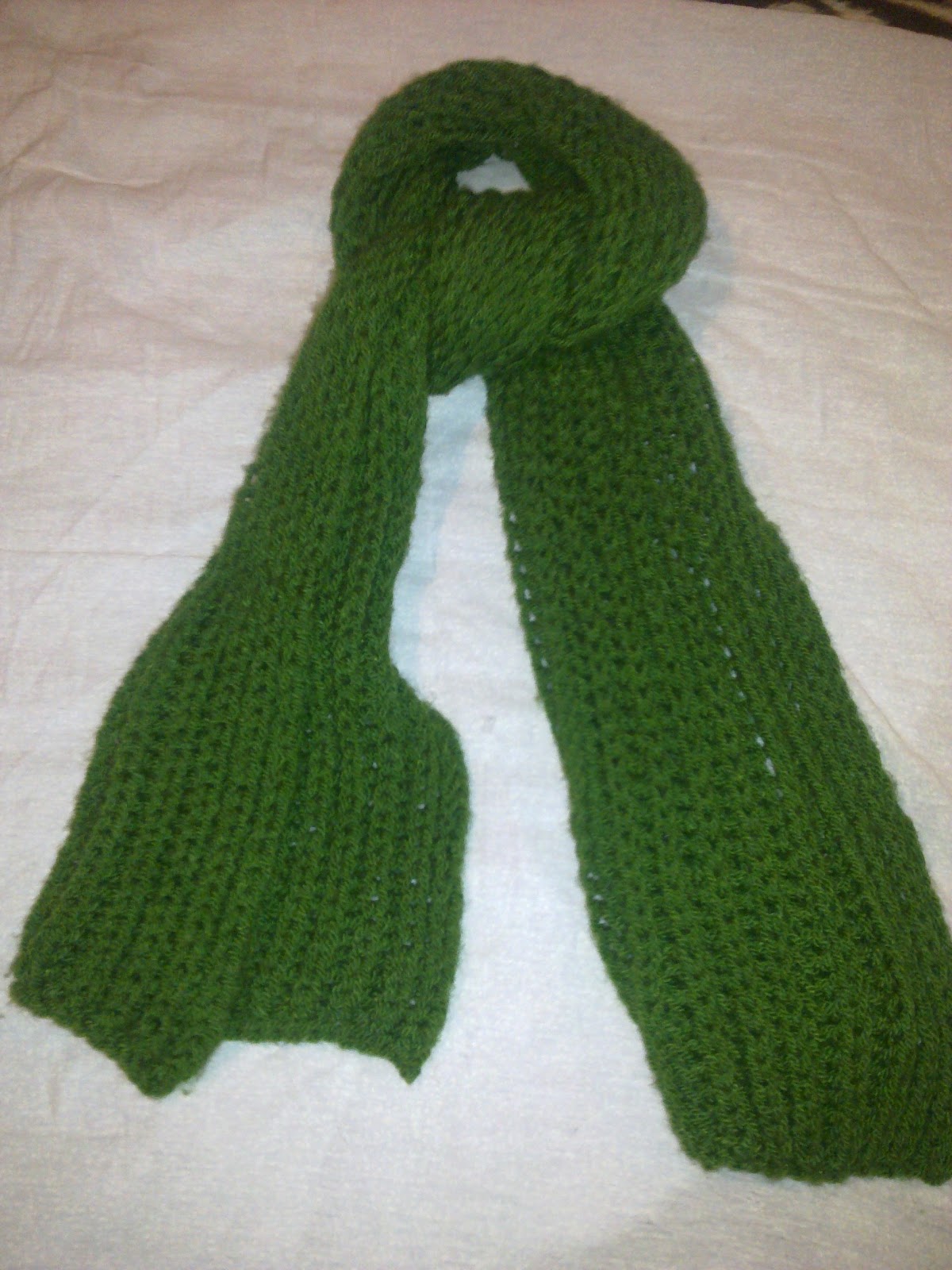 El Crochet de Alice: Bufanda verde