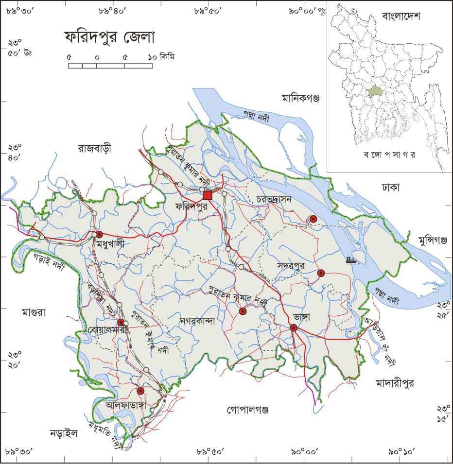 Bangladesh Map All: Faridpur Map
