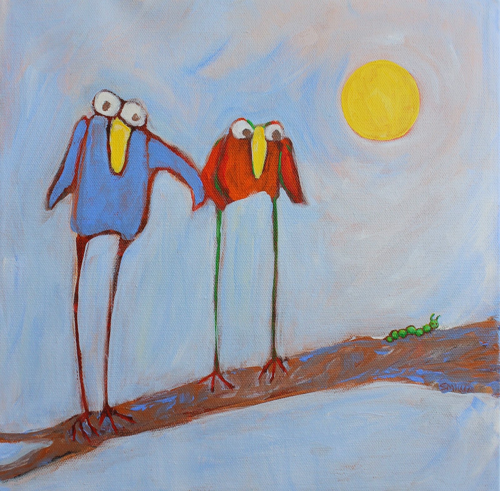 SUSAN MILLER ART: Funky Birds