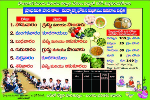 APSCHOOL TEACHERS: MID-DAY MEALS MENU