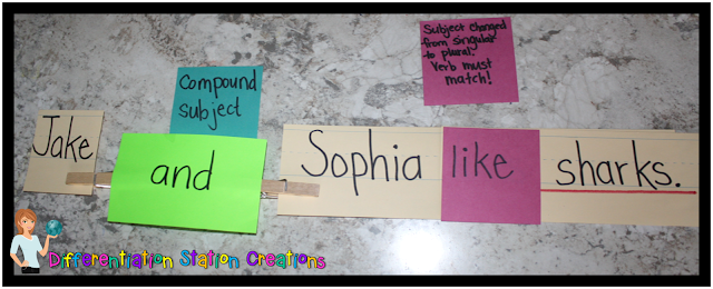 Differentiation Station Creations: Get Hands On with Conjunctions!