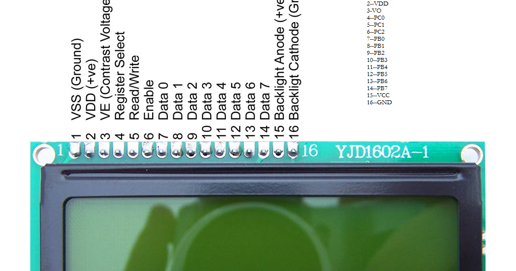 Yixing's Projects: How to wire the LCD pinouts for the Atmega88p