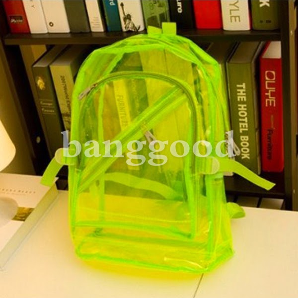 Fashion Paradise, Only for You: Transparent plastic backpack student ...