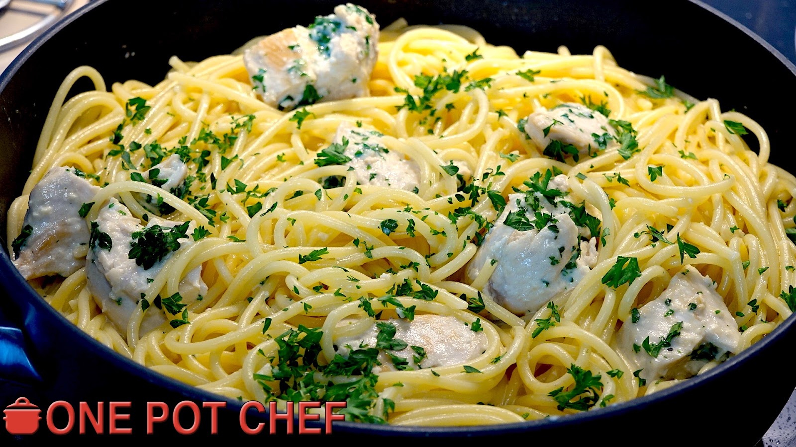 The One Pot Chef Show: Easy Chicken Alfredo Pasta | One Pot Chef