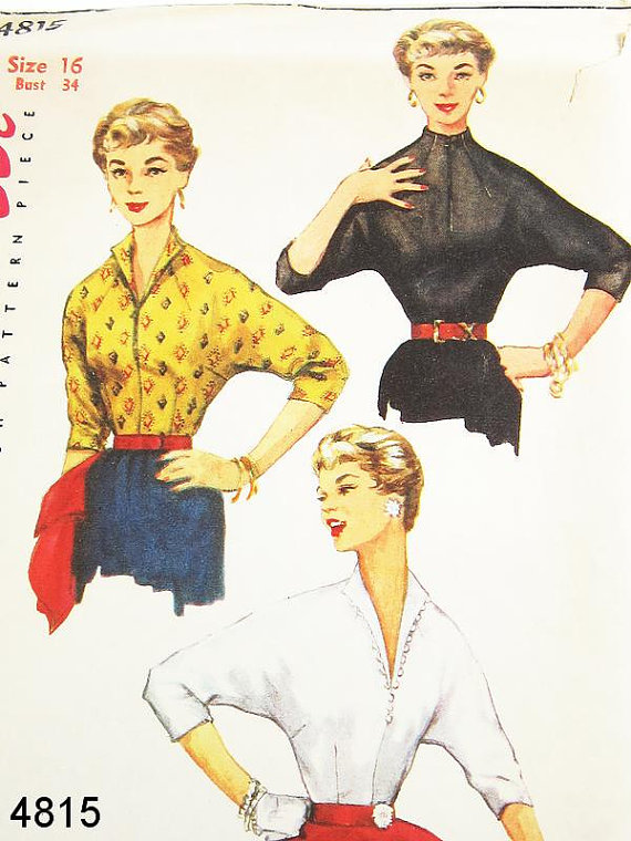 Couture Allure Vintage Fashion: Sew it Yourself Knit Tops - 1950