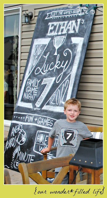 Our Wonderfilled Life: Lucky Seven Chalk Art