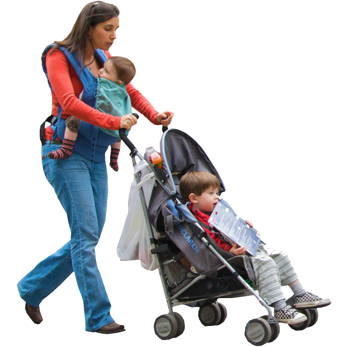 Immediate Entourage: Woman with Stroller and Kids
