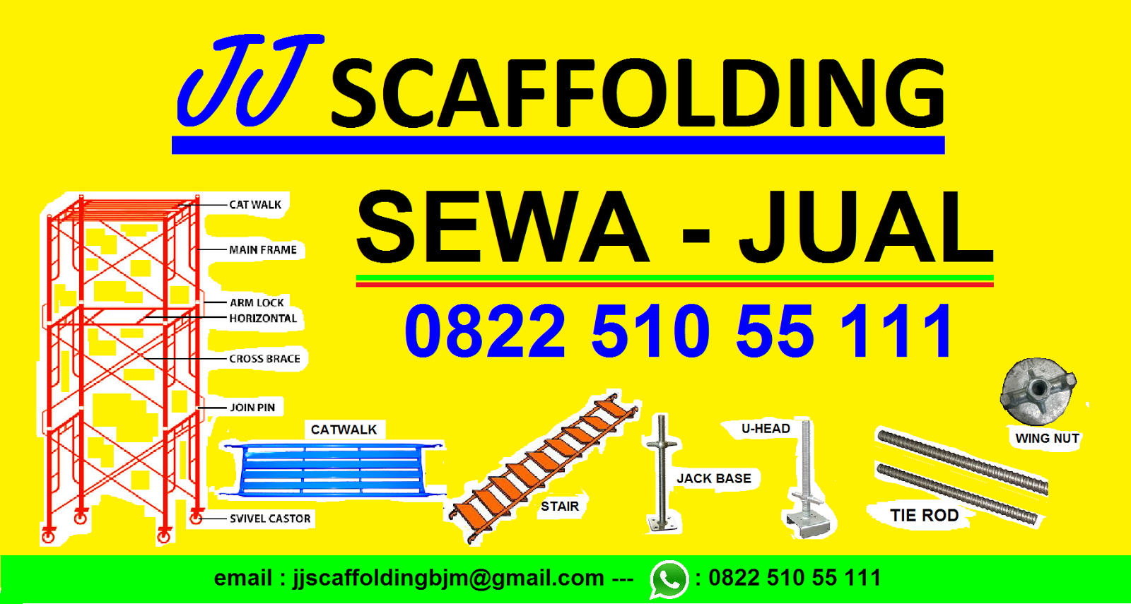SEWA JUAL SCAFFOLDING / STEGER / ANDANG BANJARMASIN, KALIMANTAN SELATAN