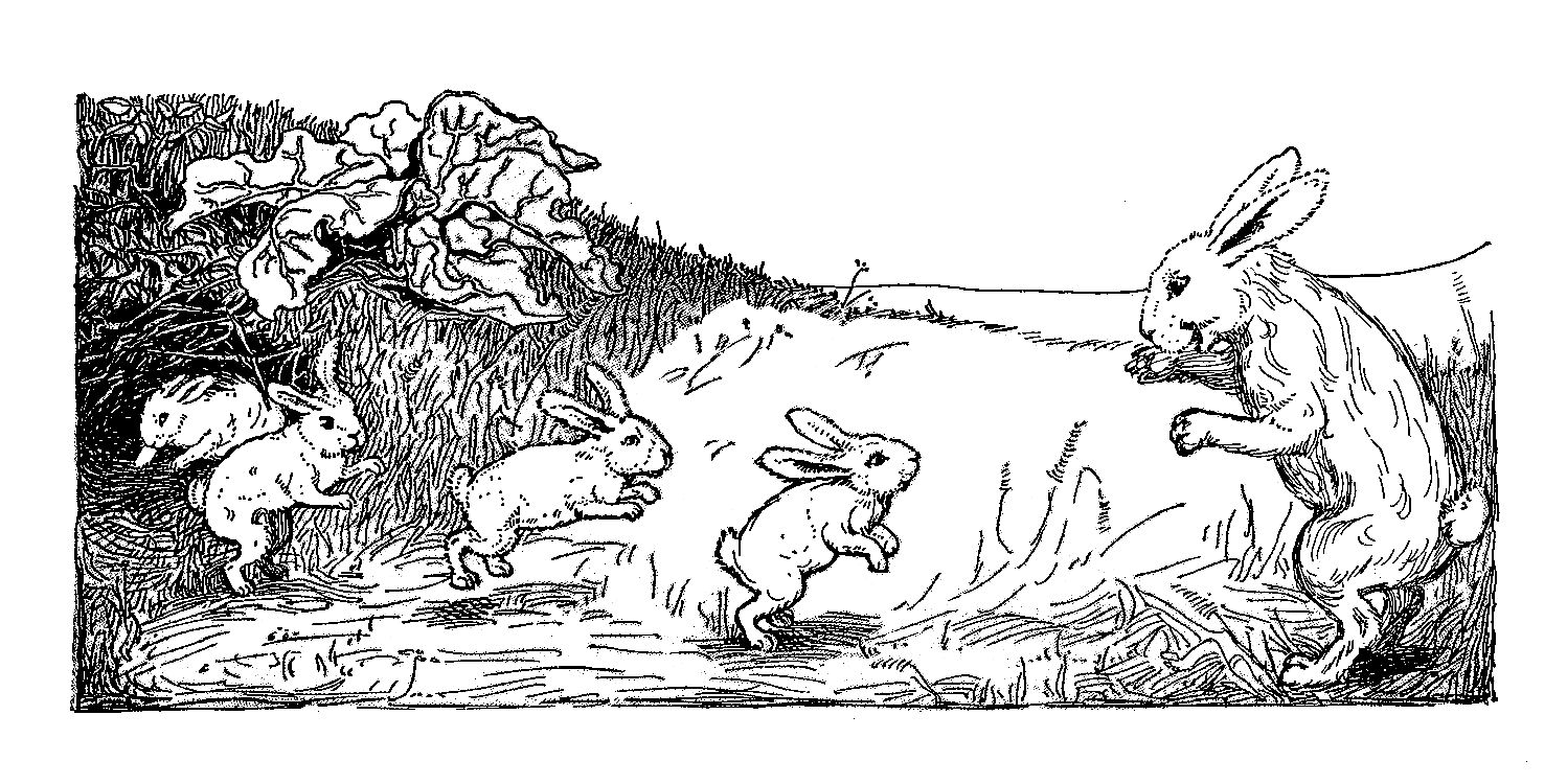 Digital Stamp Design: Free Easter Digital Stamp: Rabbit Family, Mother ...