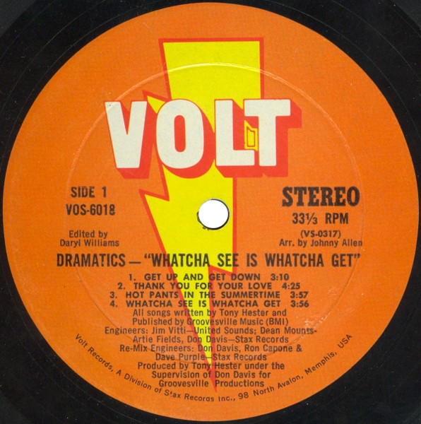 johnkatsmc5: The Dramatics“Watcha See Is Watcha Get”1972 US Soul Funk ...