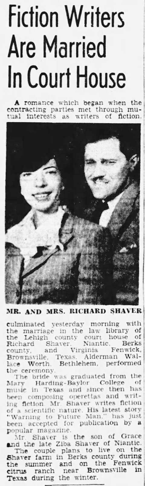 Tellers of Weird Tales: The Shaver Mystery-Part Seven